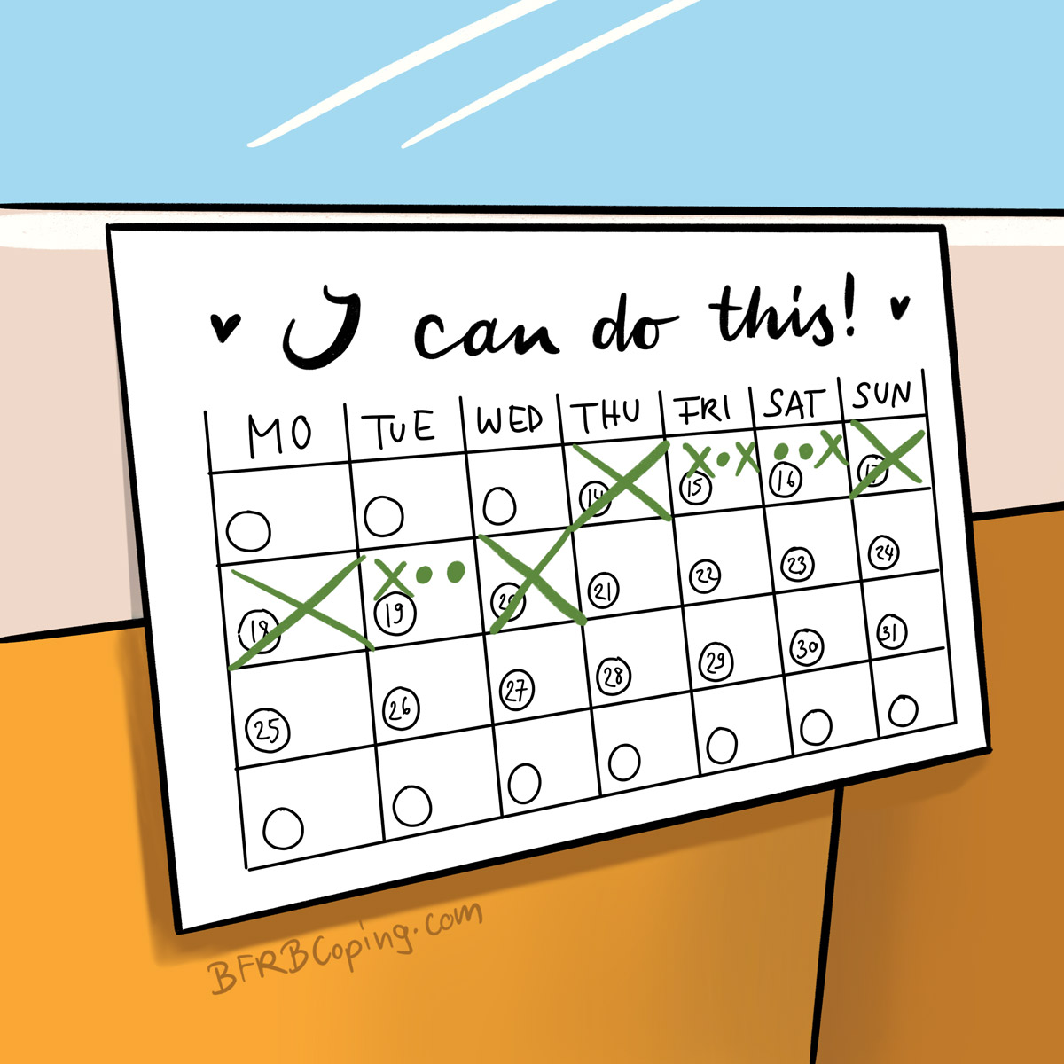 Calendar Challenge to Get Motivation to Fight Your BFRB – BFRB Coping